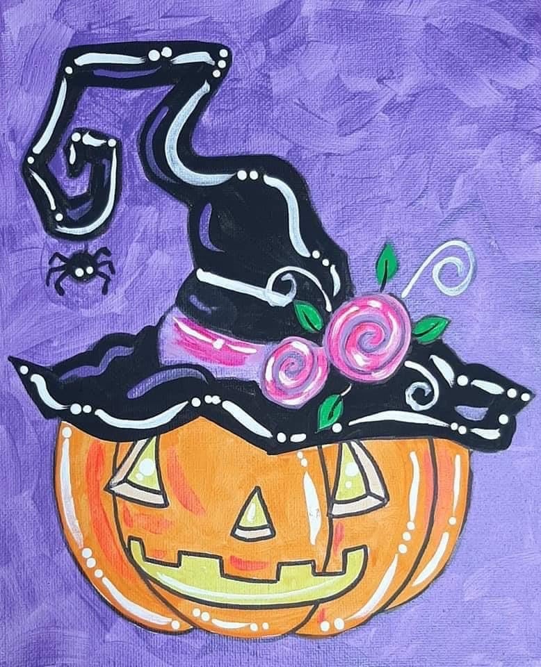 Hatted Jack-o-lantern | Cactus Kids Art Studio
