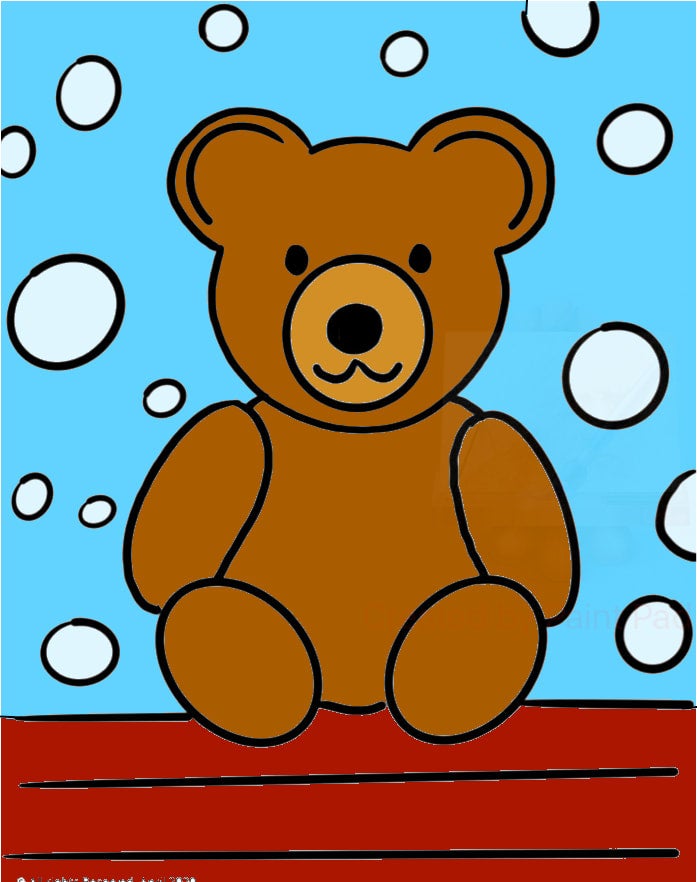 Teddy Bear Canvas Kit | Cactus Kids Art Studio